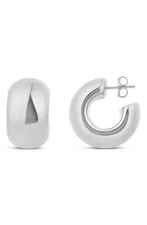 SHYMI Chunky Hoop Earrings Silver