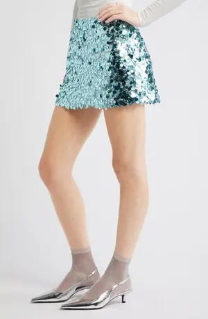 Bp. Sequin Miniskirt - Blue