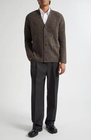 MAISON MARGIELA Pleated Mohair & Wool Pants