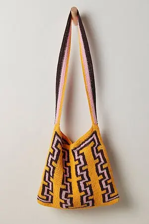 BEK + MERI Fishbone Woven Tote Bag