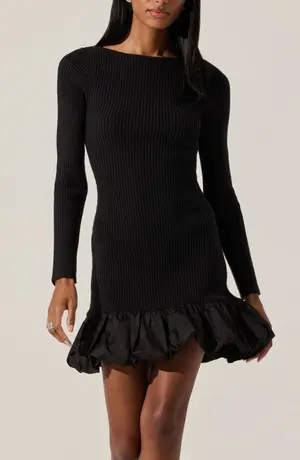 Astr The Label Carlene Long Sleeve Mini Dress