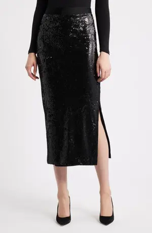 BOSS Sequin Midi Skirt