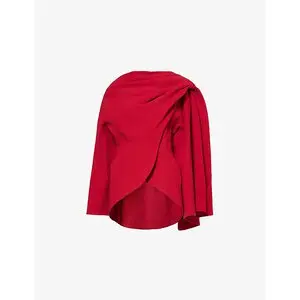 MUGLER Scarf Draped Wool Jacket