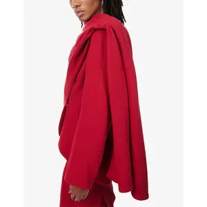 MUGLER Scarf Draped Wool Jacket