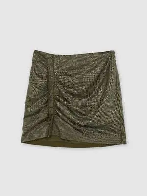 REISS Crystal-embellished Ruched Mini Skirt