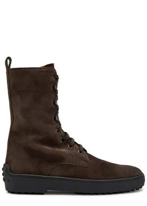 TOD'S Suede Lace-up Boots