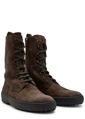 TOD'S Suede Lace-up Boots