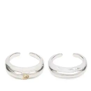 SIMUERO Sol Y Sombra Toe Ring Set - Silver/lemon Yellow Cubic Zirconia