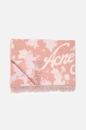 Acne Studios Wool Logo Blanket - Pink