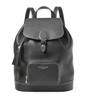 ASPINAL OF LONDON Small Leather Hudson Backpack - Black