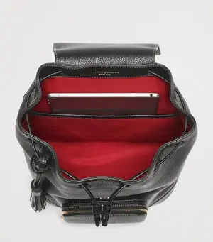 ASPINAL OF LONDON Small Leather Hudson Backpack - Black