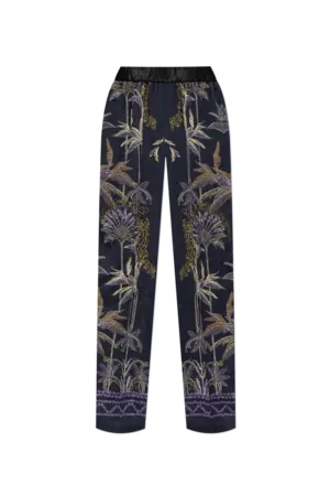 FORTE_FORTE Printed Satin Trousers