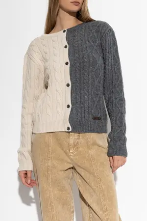 Moschino Cardigan With Decorative Knit - Multicolour