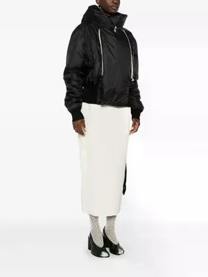 Rick Owens Hooded Jacket With Drawstring Detail