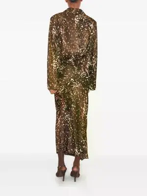 Tory Burch Abstract Print Long-sleeved Dress
