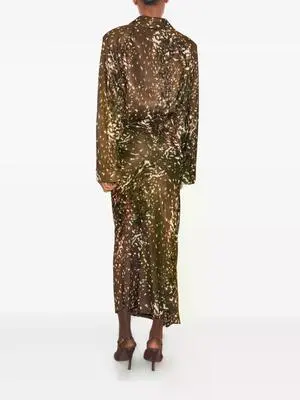 Tory Burch Abstract Print Long-sleeved Dress