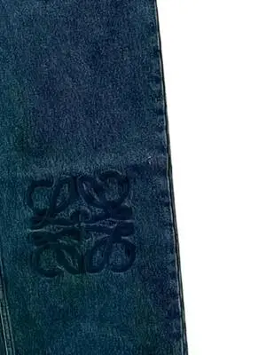 Loewe Logo-embroidered Cotton Jeans