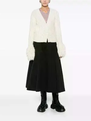 Moncler Alpaca Wool-blend Cardigan - White
