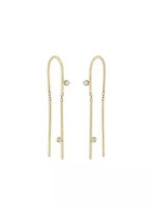 Zoe Chicco 14k Yellow Wire Diamond Drop Earrings - Gold