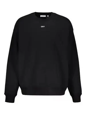 Off-White Round-collar Sweatshirt - Black