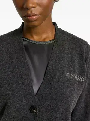 Peserico Button Embellished Cardigan - Grey