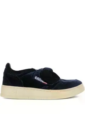 AUTRY Bow-detail Velvet Low-top Sneakers - Blue