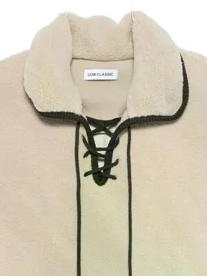 LOW CLASSIC Lace-up Fleece Sweatshirt