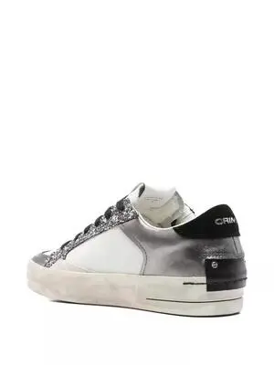 CRIME LONDON Sk8 Deluxe Glitter-detail Sneakers