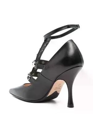 ANNA F. Leather Heeled Pumps