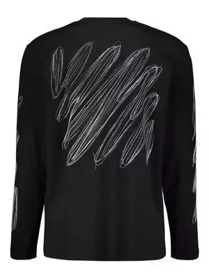 Off-White Long-sleeve Pattern T-shirt