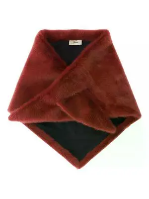 Herno Faux-fur Scarf - Red