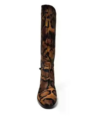 LE SILLA Animal Print Strap Boots