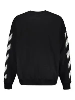 Off-White Diagonal-stripes Crew-neck Sweatshirt