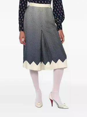 Valentino Garavani Pleated Silk Midi Skirt