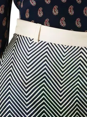 Valentino Garavani Pleated Silk Midi Skirt