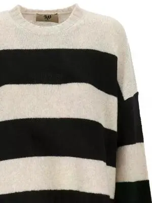 ANIYE BY Striped Distressed Sweater
