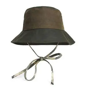 Barbour Waxed Cotton Brackley Bucket Hat - Green