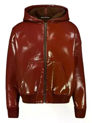 Palm Angels Leather Zip Jacket