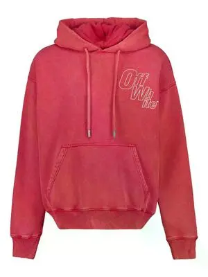 Off-White Logo-print Hoodie - Red