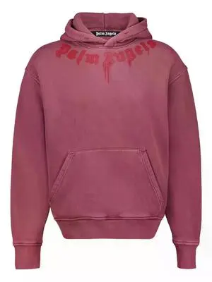Palm Angels Neck-logo Hoodie - Red