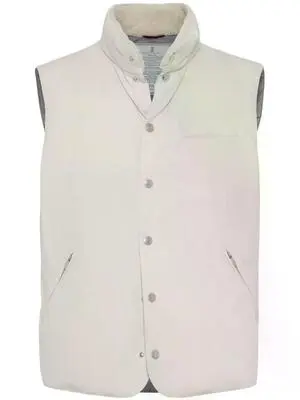 Brunello Cucinelli Goose-down Padded Gilet - White