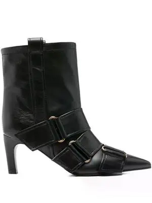 LELLA BALDI Buckled Ankle Boots