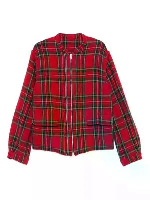 Undercover Plaid Zip Jacket - Red