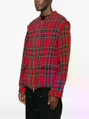Undercover Plaid Zip Jacket - Red