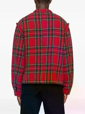 Undercover Plaid Zip Jacket - Red