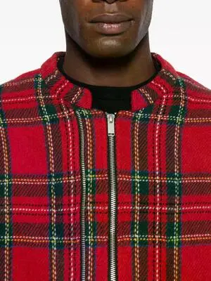 Undercover Plaid Zip Jacket - Red