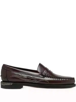 SEBAGO Dan El Paso Embroidered Loafers - Brown