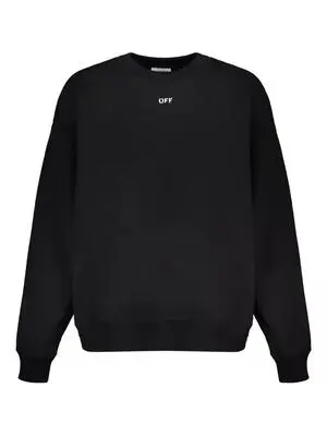 Off-White Long-sleeved Ribbed Sweatshirt - Black