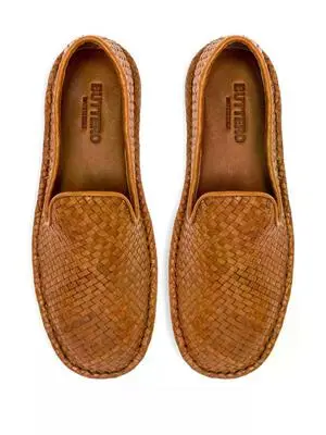 BUTTERO® Woven Leather Loafers
