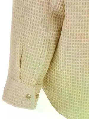 Séfr Waffle-knitted Buttoned Shirt - Neutrals